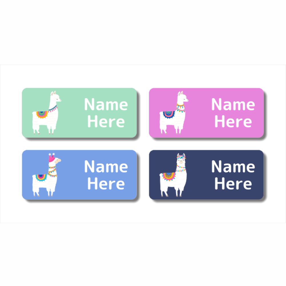 Llama Rectangle Name Labels 32pk – Harvey Norman Photos
