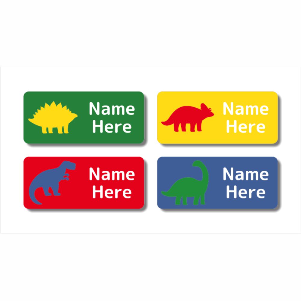Dino Silhouette Rectangle Name Labels 32pk – Harvey Norman Photos