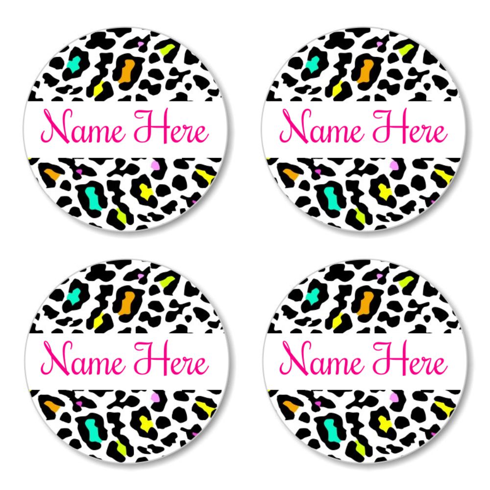 Leopard Print Round Name Labels 30pk – Harvey Norman Photos
