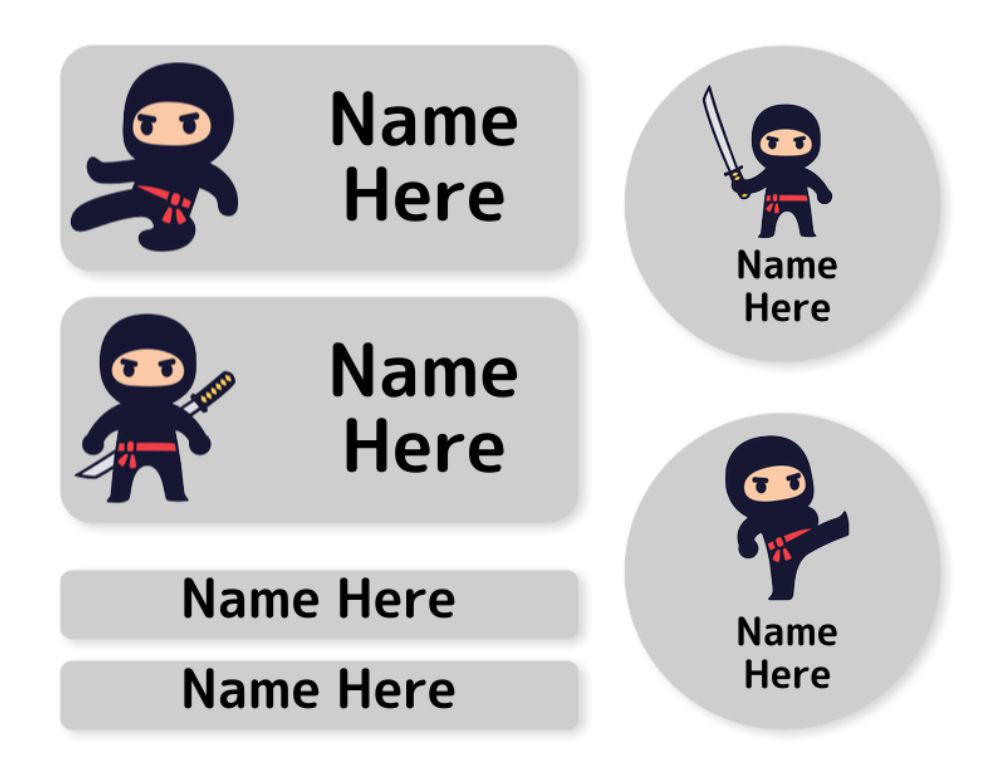 Ninja Mixed Name Label Pack – Harvey Norman Photos