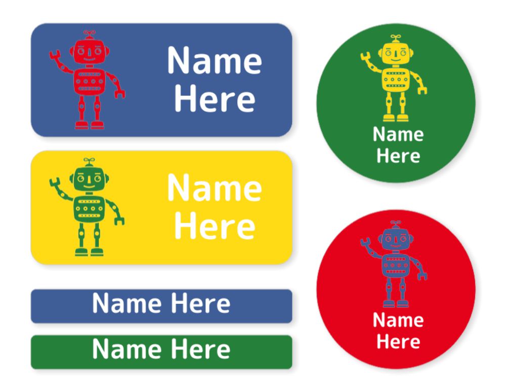Robot Mixed Name Label Pack – Harvey Norman Photos