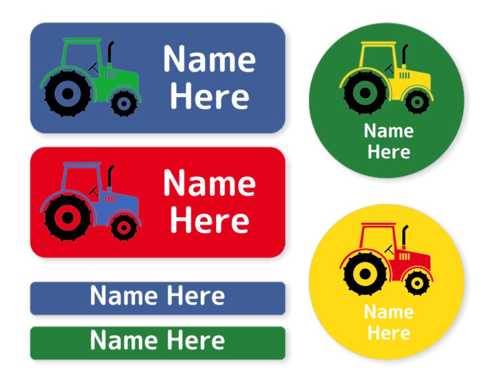 Tractor Mixed Name Label Pack – Harvey Norman Photos