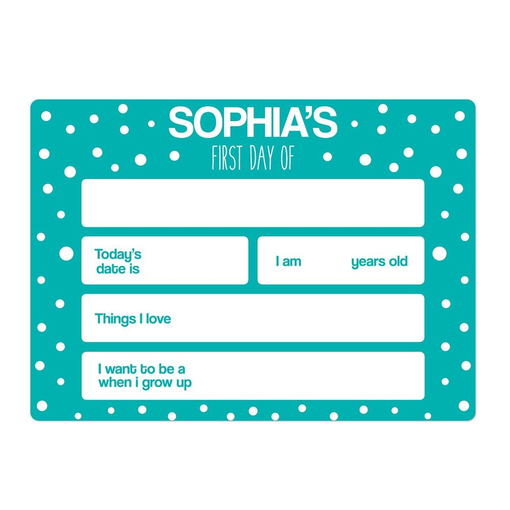 Large Dotty First Day Sign – Harvey Norman Photos