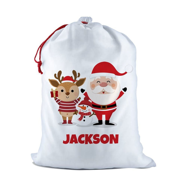 Santa & Reindeer White Santa Sack – Harvey Norman Photos